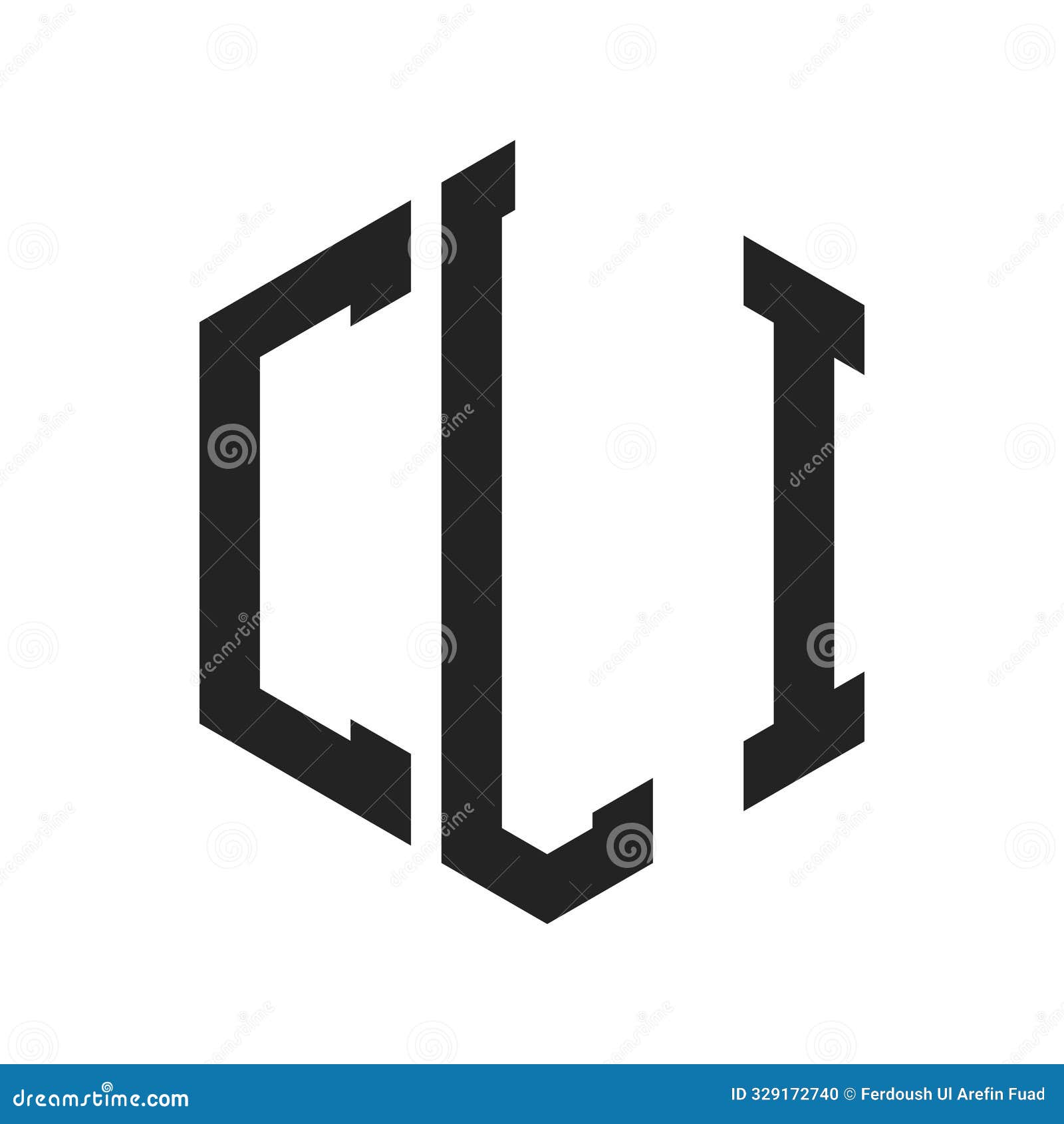 CLI Logo Design. Initial Letter CLI Monogram Logo Using Hexagon Shape ...