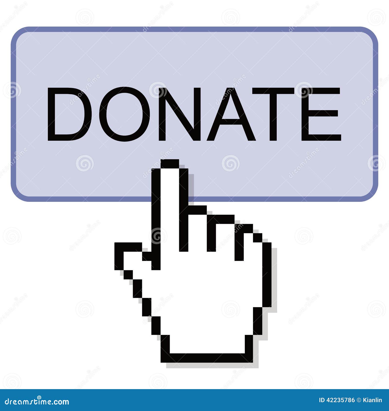 Cliccare Della Mano Dona Il Bottone Illustrazione di Stock ...