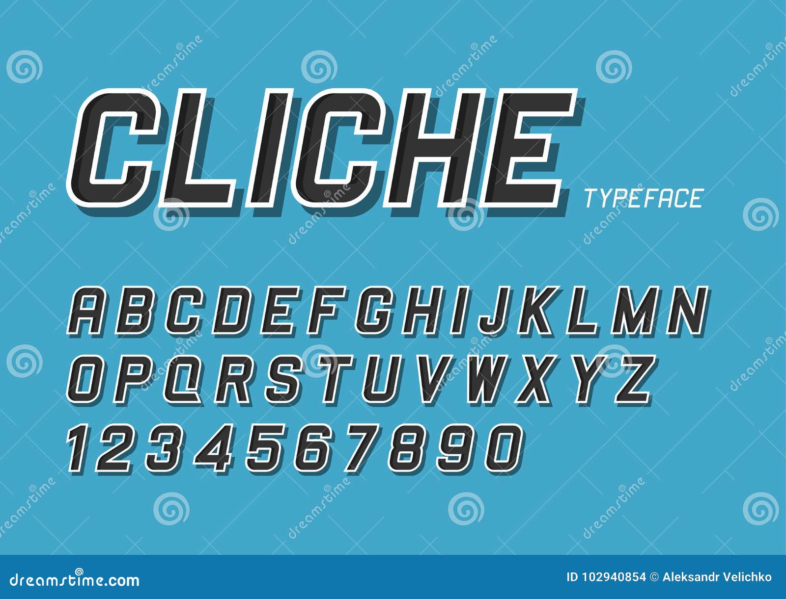 Cliche Vector Decorative Bold Font Design, Alphabet, Typeface, T Stock ...
