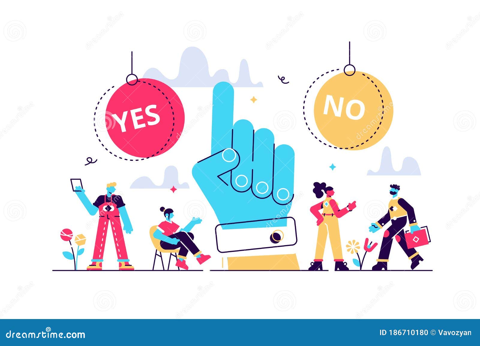 Choose Vector Illustration. Flat Tiny Stock Vector - Illustration of ...