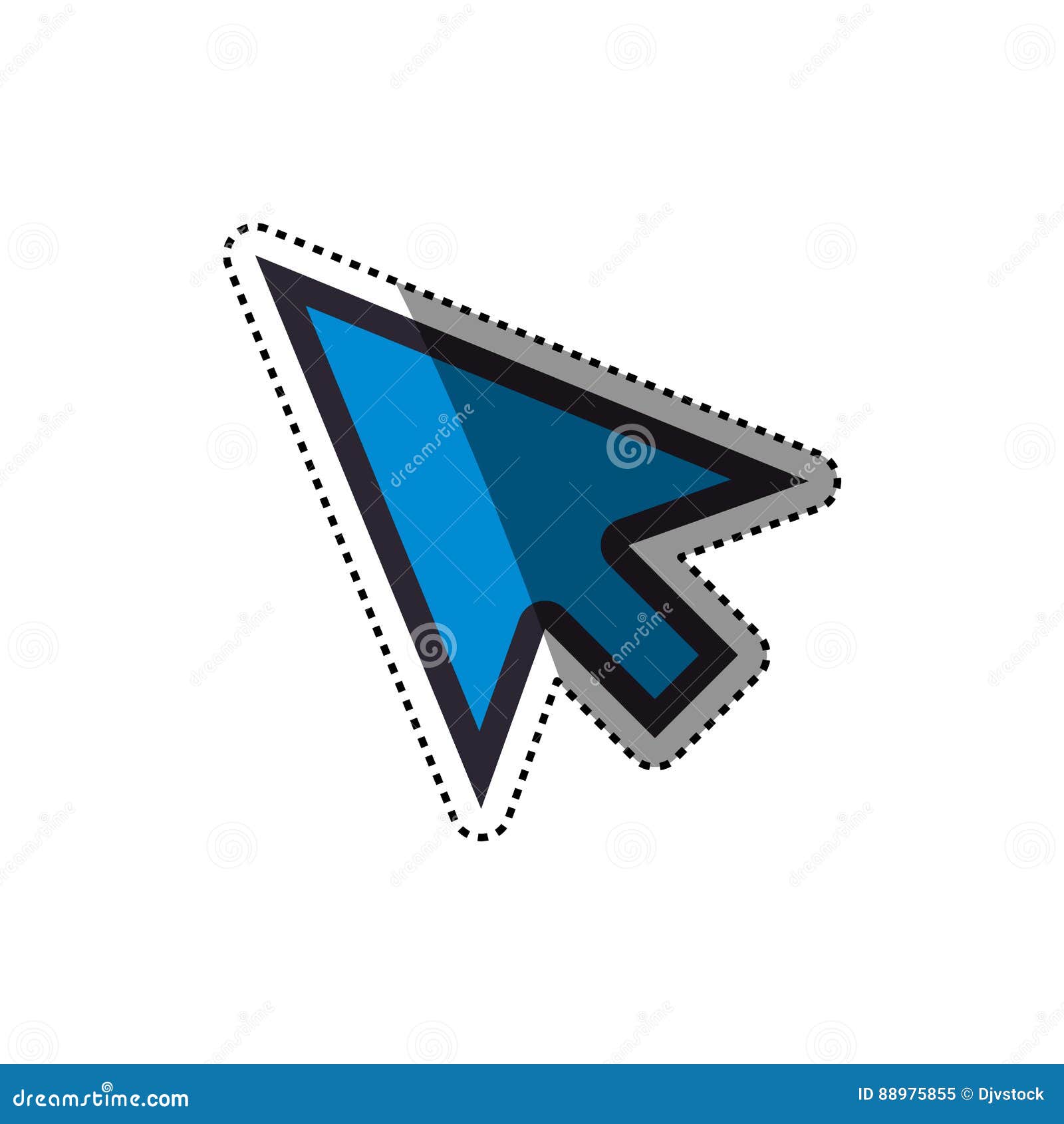 Click arrow cursor stock illustration. Illustration of graphic - 88975855