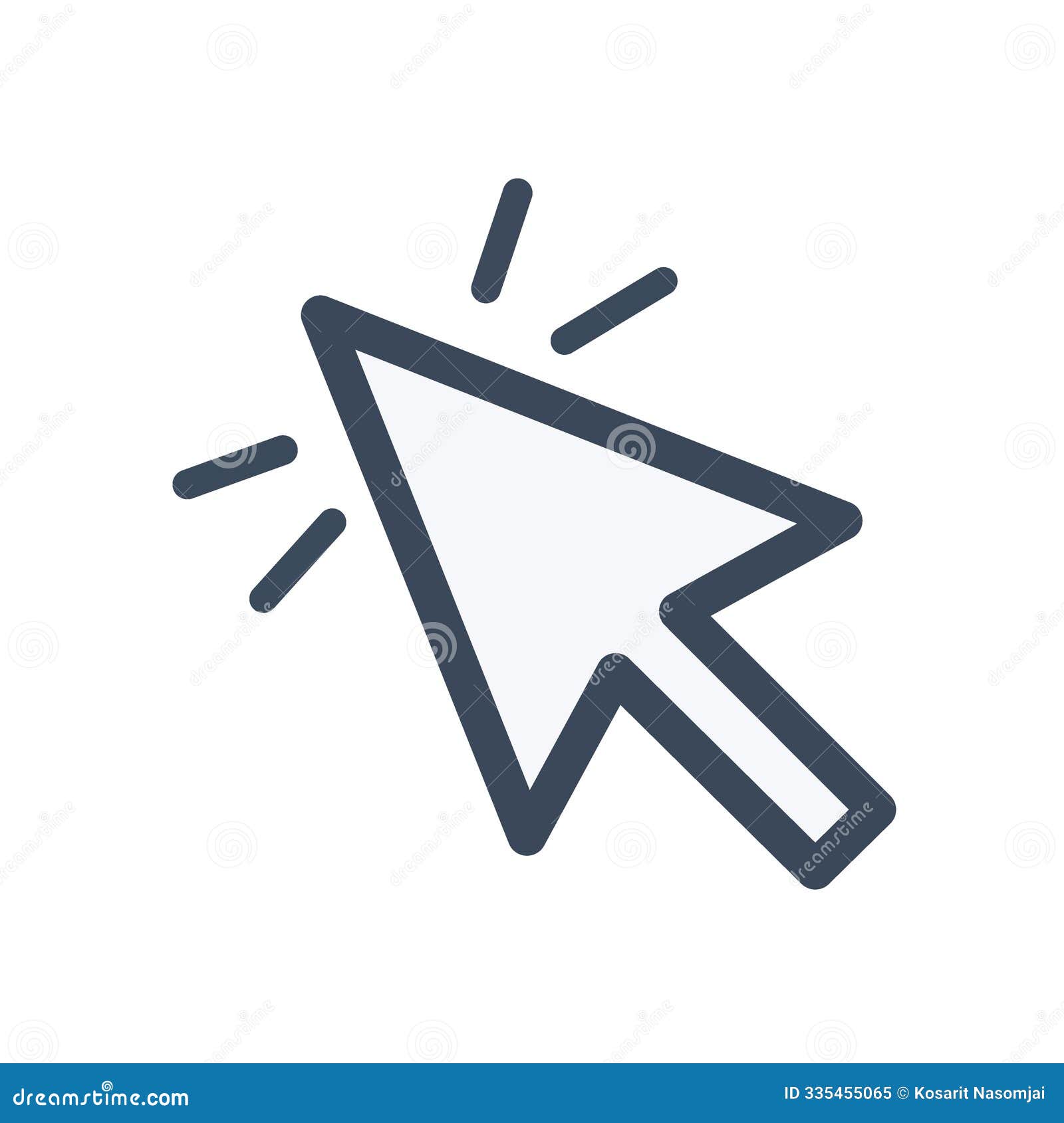 Click Arrow Icon. Cursor Arrow Icon with a Clicking Effect Stock ...