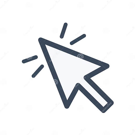 Click Arrow Icon. Cursor Arrow Icon with a Clicking Effect Stock ...