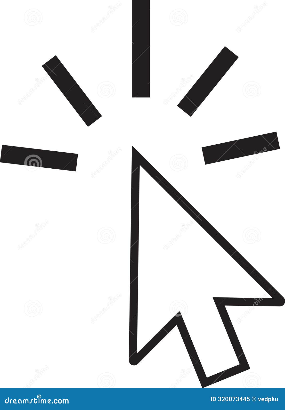 Outline Pointer Icon. Line Cursor Symbol For Web Site Design, Logo, App ...