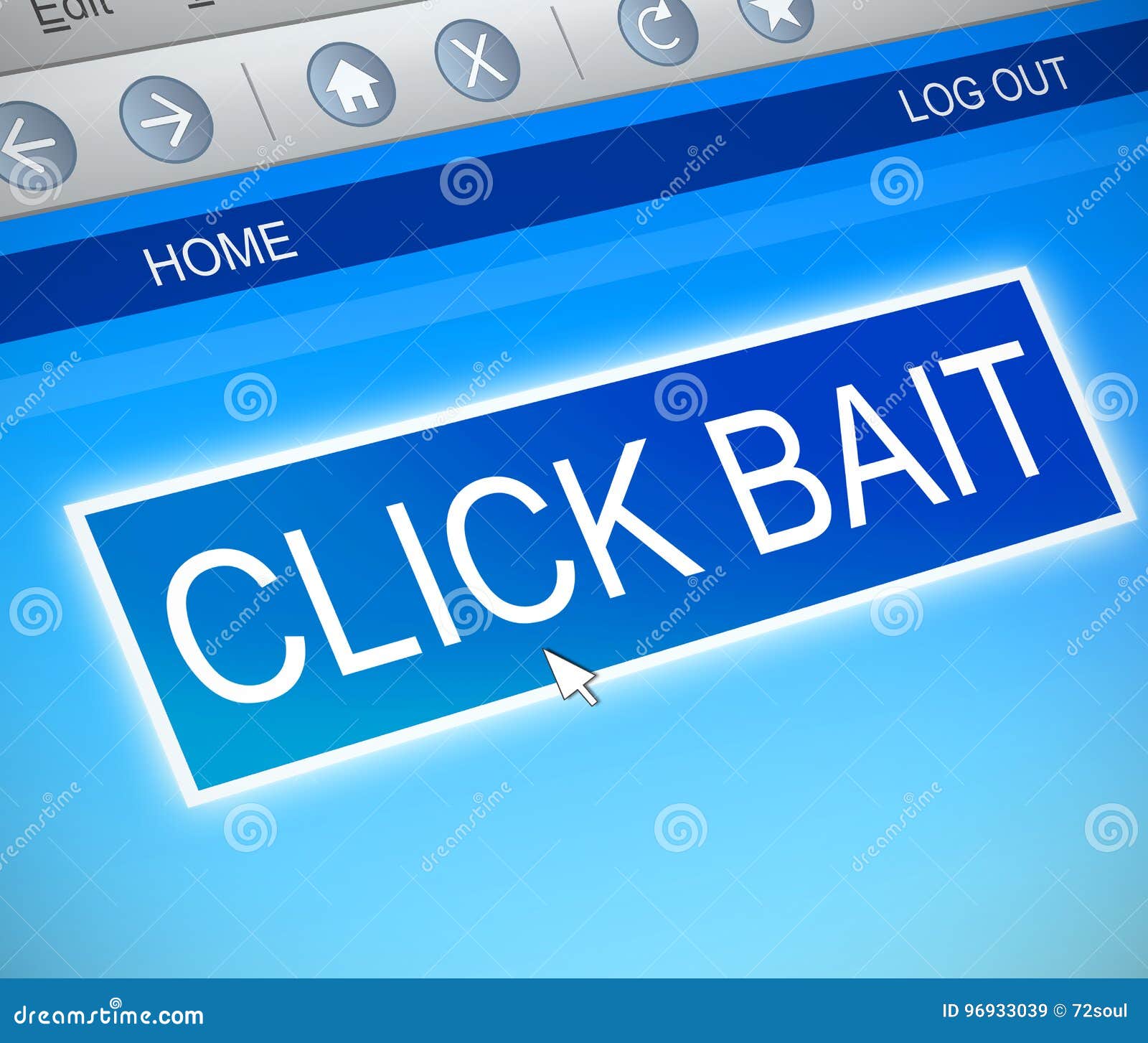 Click bait concept. stock illustration. Illustration of bait - 96933039