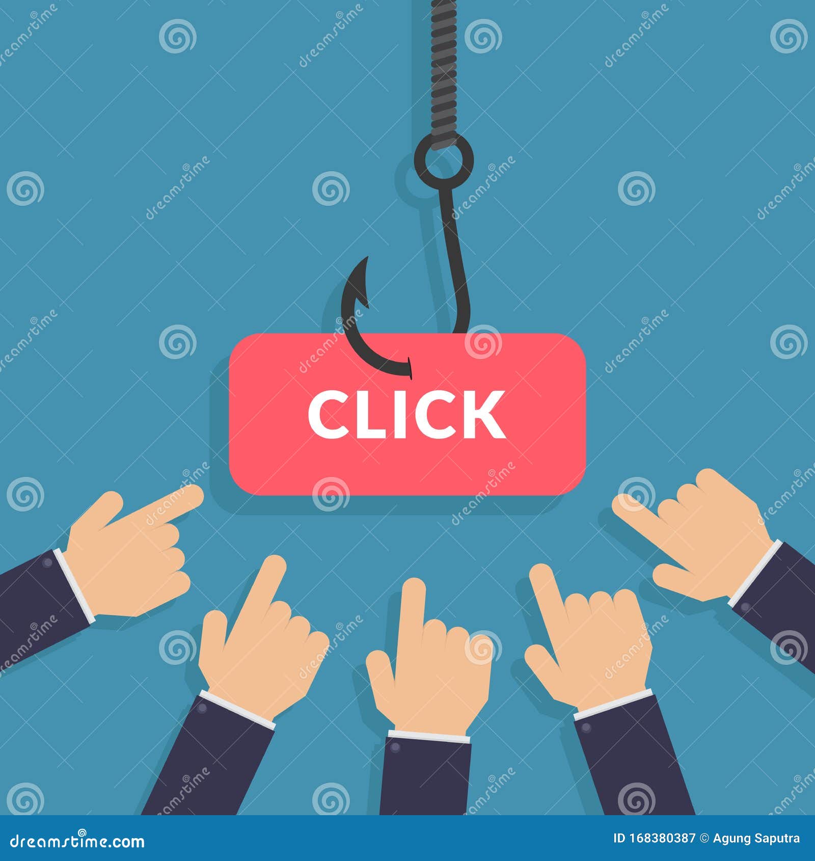 Click Bait Flat Design Vector Illustration Stock Vector - Illustration ...