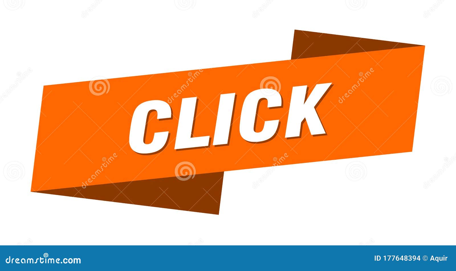 Click Banner Template. Click Ribbon Label Stock Vector - Illustration ...