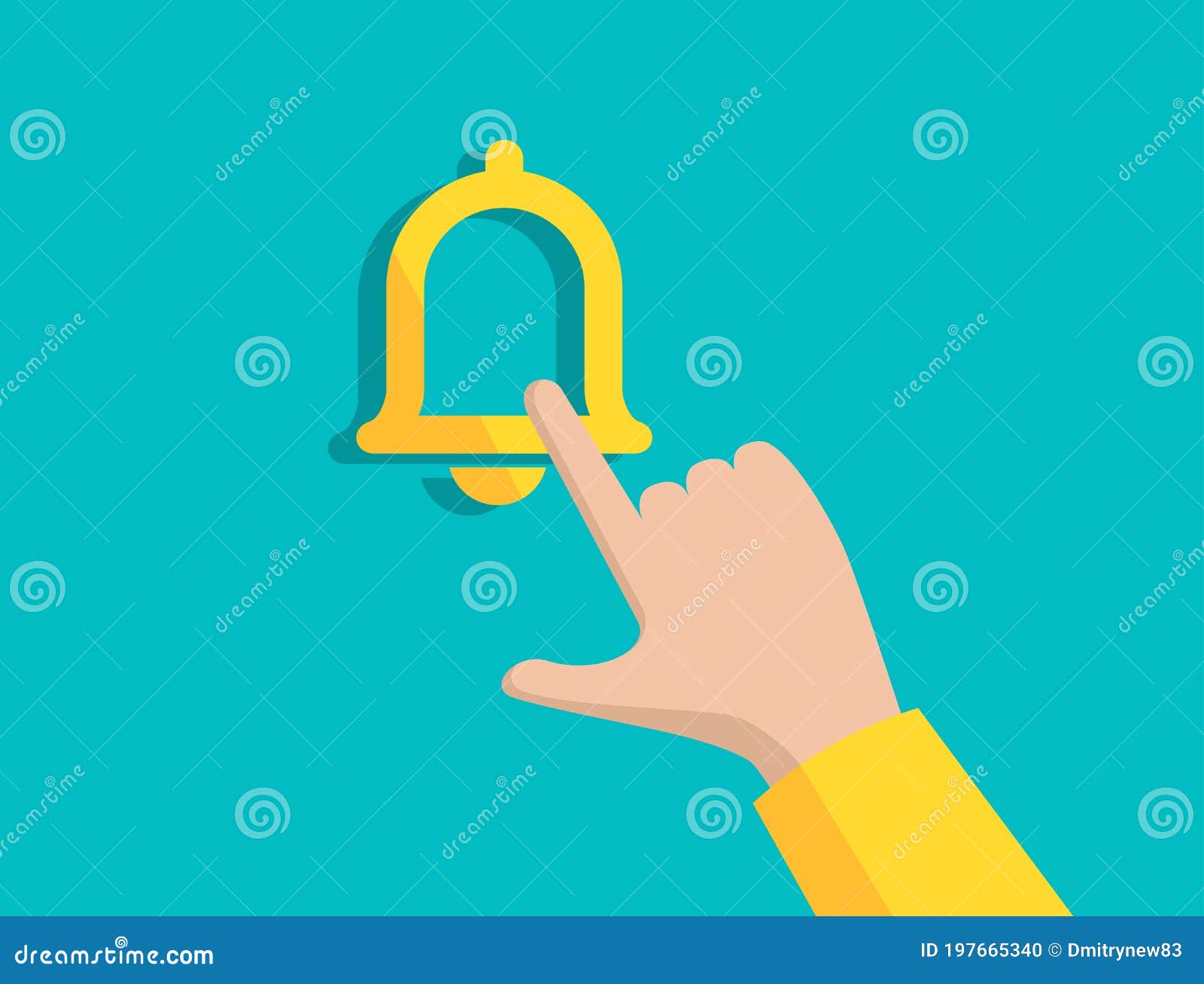 Click the Bell To Enable and Receive Notifications Stock Vector ...