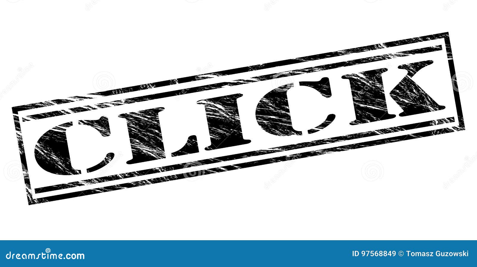 Click black stamp stock illustration. Illustration of symbol - 97568849