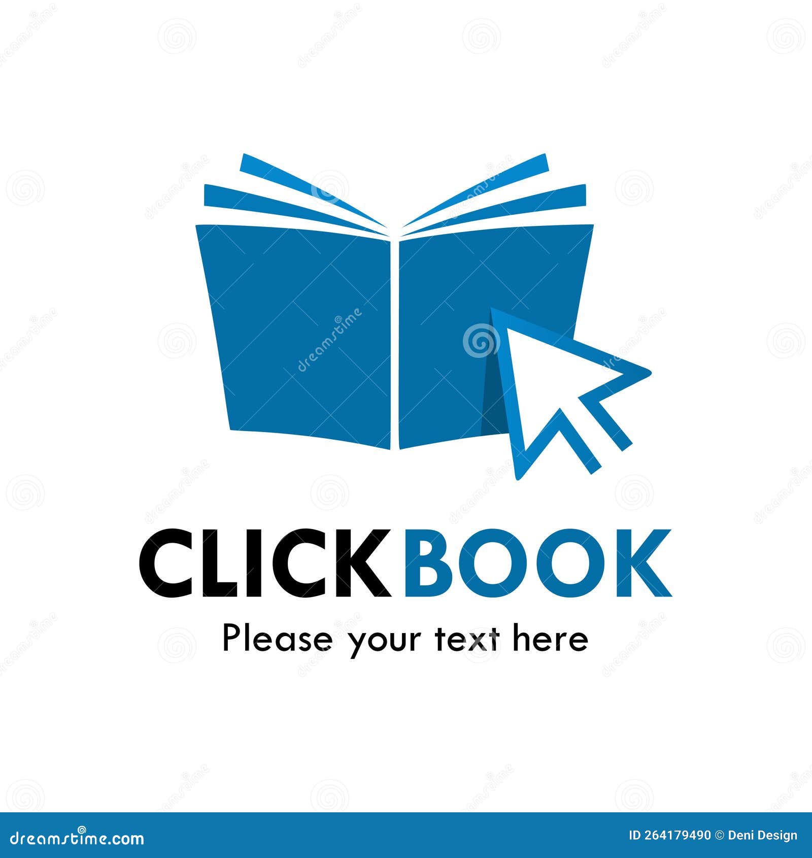 Click book logo stock vector. Illustration of arrow - 264179490