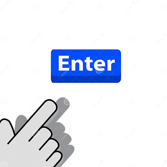 Click on button enter stock vector. Illustration of concepts - 36582714