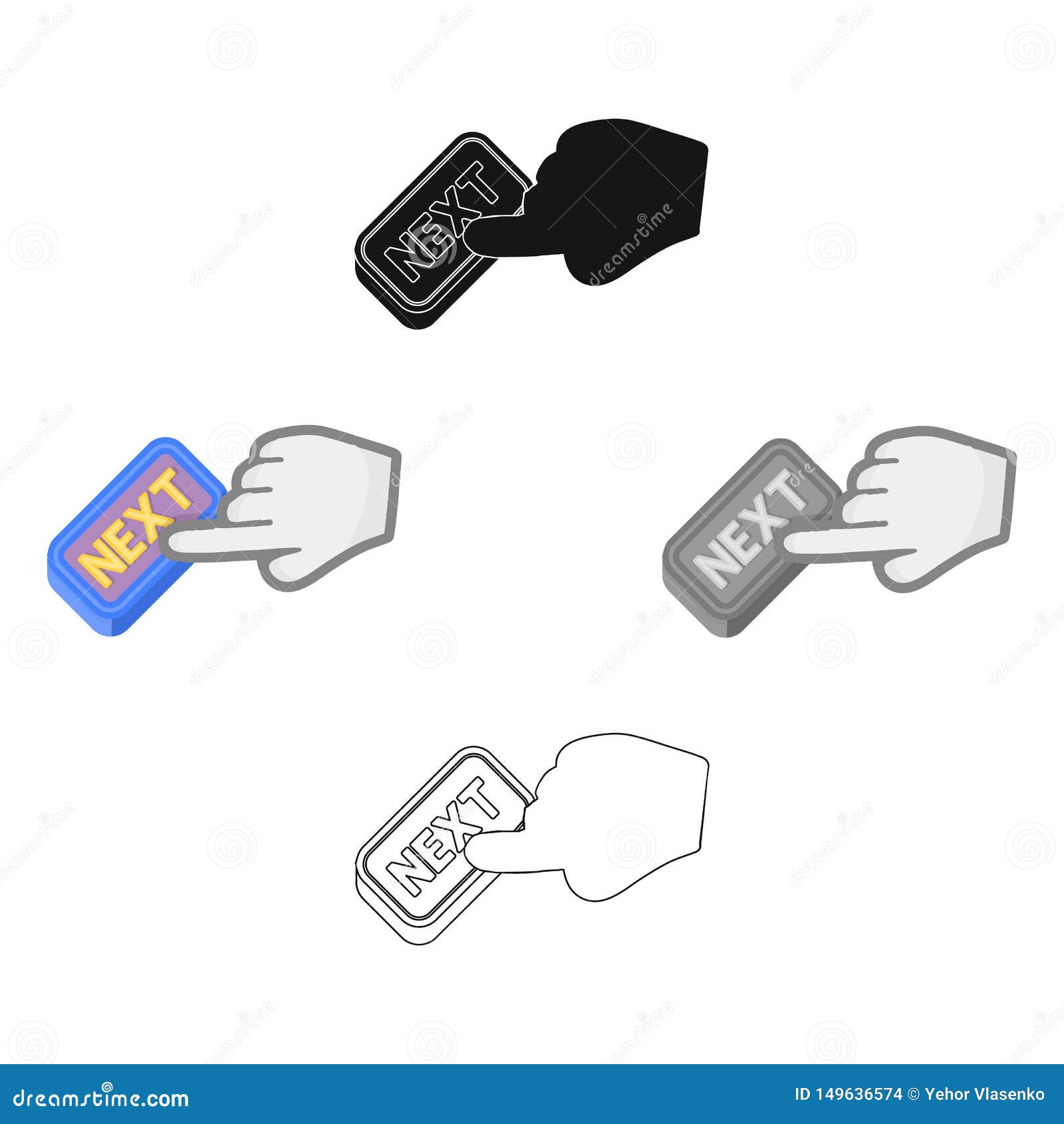 Click the Button Next. E-commerce Single Icon in Cartoon,black Style ...