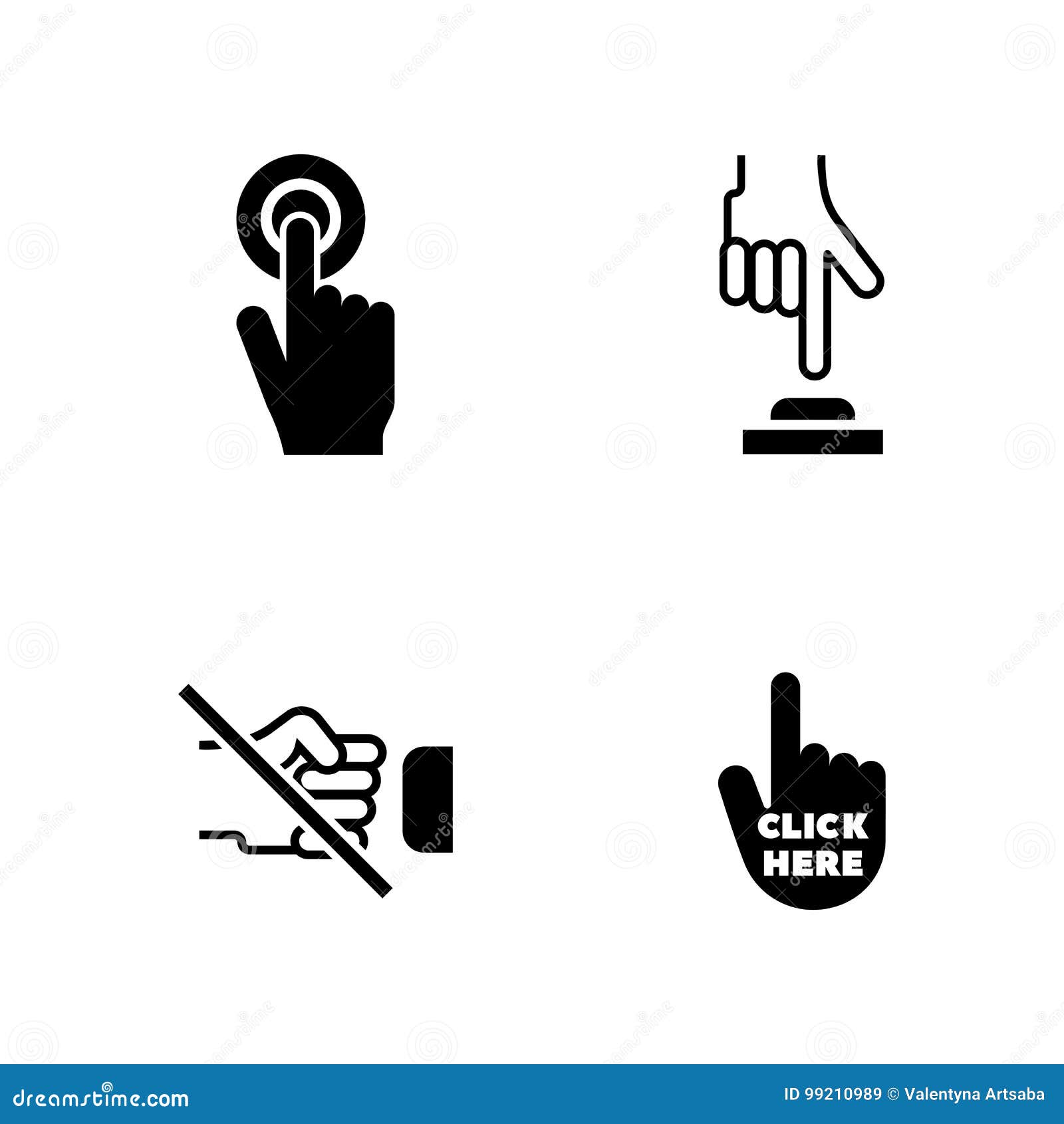 Click the Button. Simple Related Vector Icons Stock Vector ...