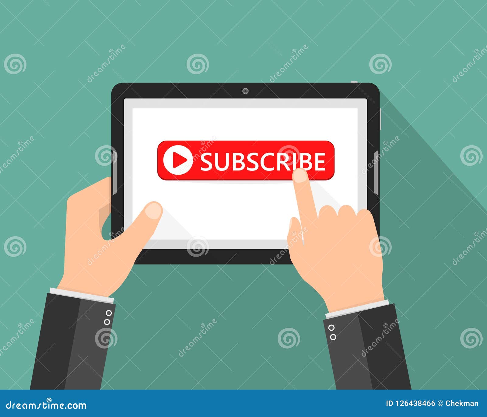 Click To Subscribe Button Icon. Vector Illustration Stock Illustration ...