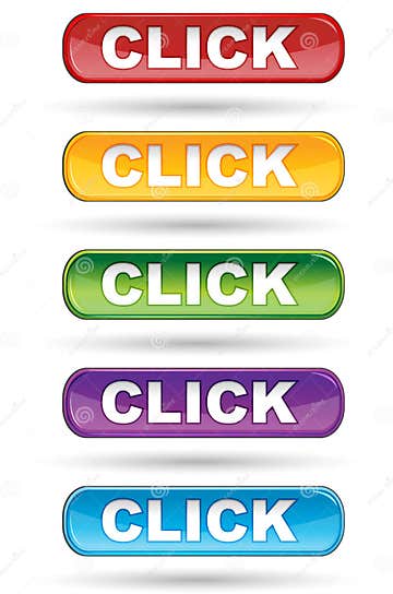Click buttons stock vector. Illustration of choice, dimensional - 18375678
