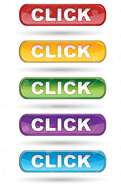 Click buttons stock vector. Illustration of choice, dimensional - 18375678