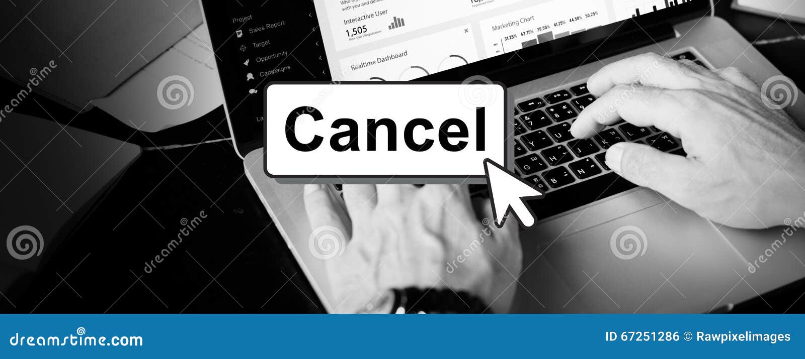 Click Cancel Button Interface Concept Stock Photo - Image of concept ...