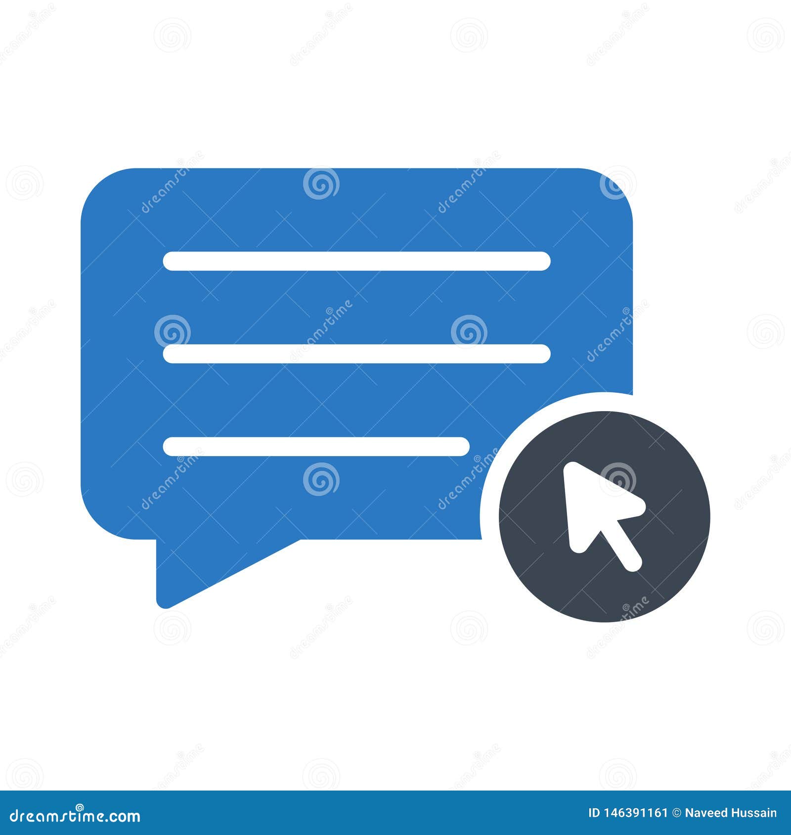 Click Chat Glyph Color Vector Icon Stock Vector - Illustration of ...