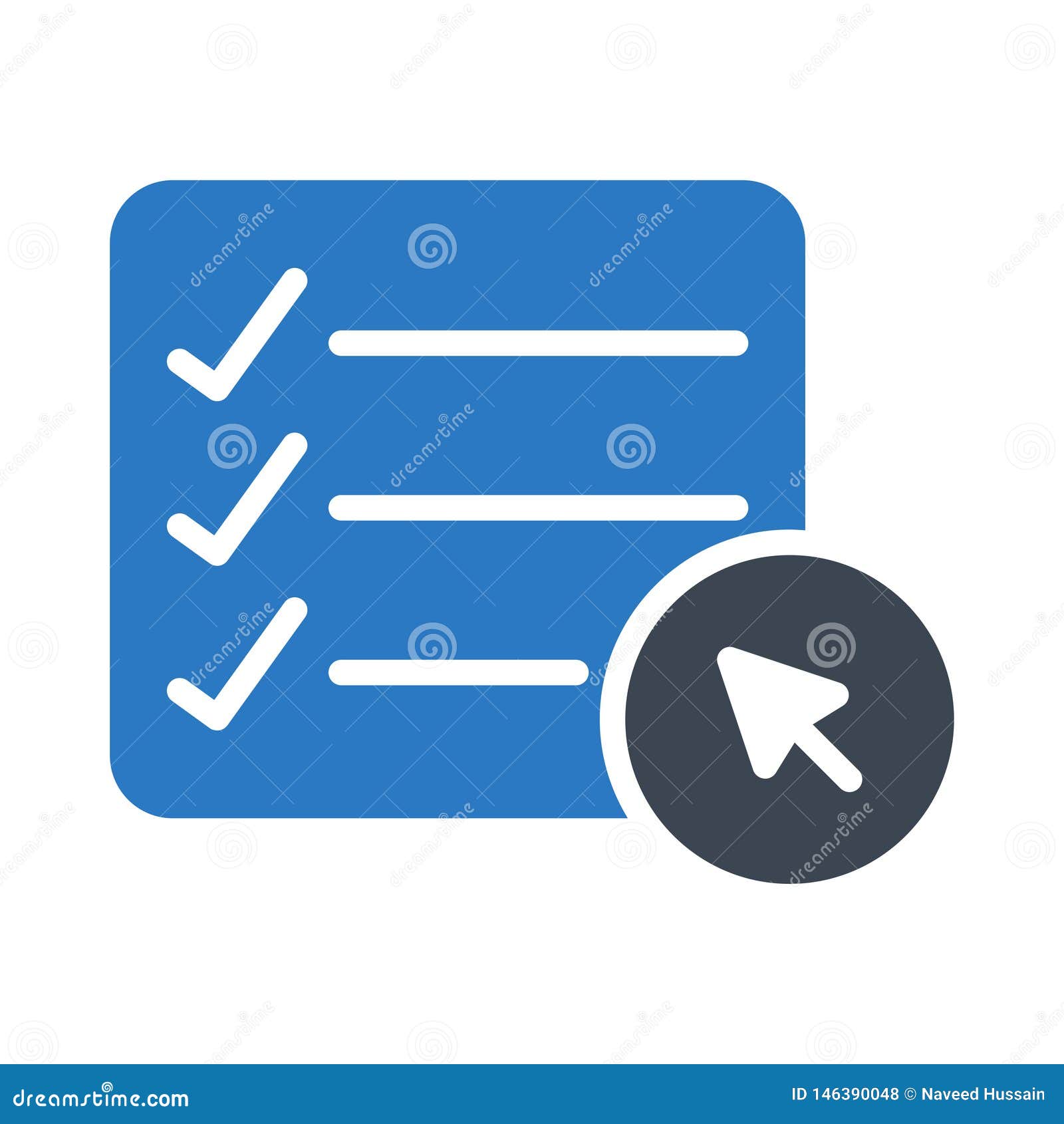 Click Checklist Glyph Color Vector Icon Stock Vector - Illustration of ...