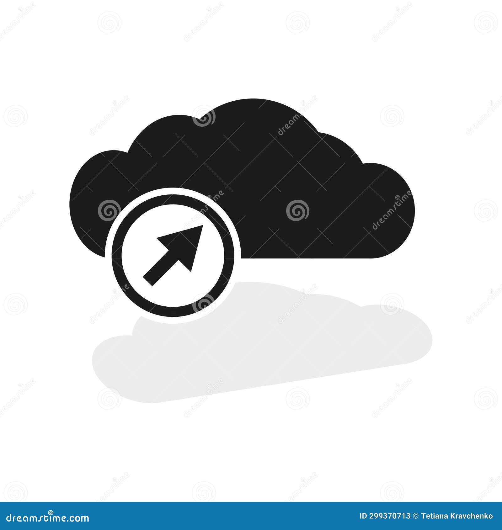 Click Cloud Computing Arrow Cursor. Vector Illustration. EPS 10 Stock ...
