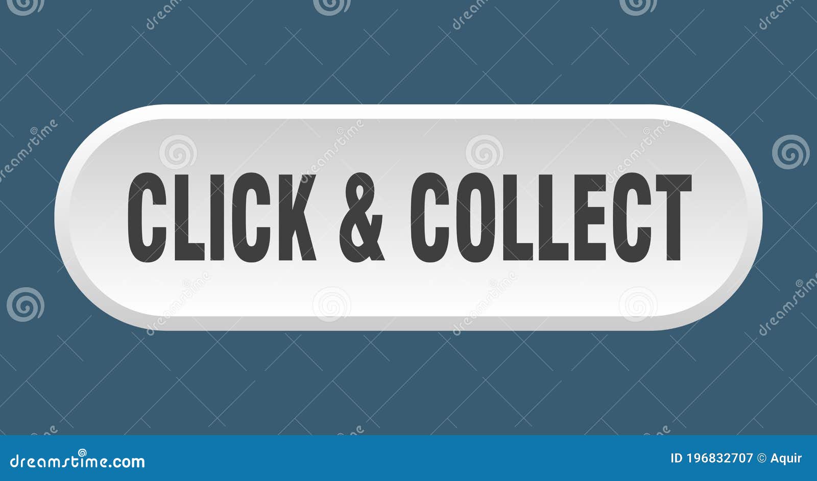 Click & Collect Button. Rounded Sign on White Background Stock Vector ...