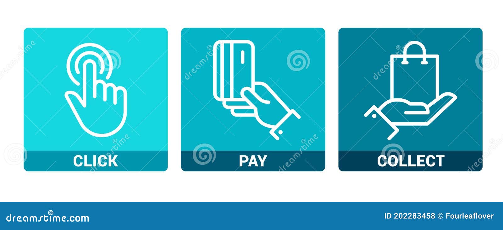 Click and Collect Collection Point Vector Illustration Stock Vector ...