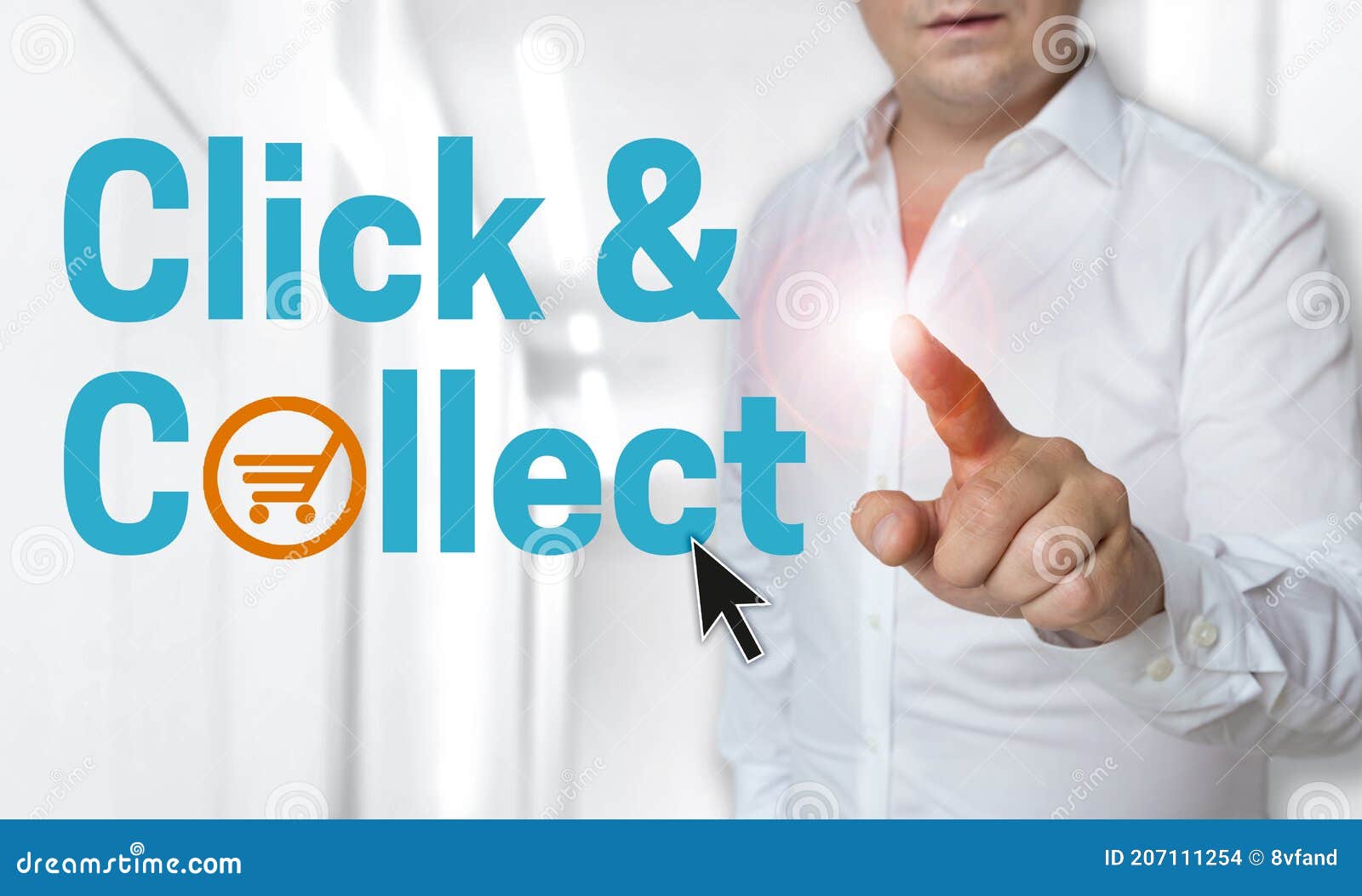 Click and Collect Concept is Shown by Man Stock Photo - Image of ...