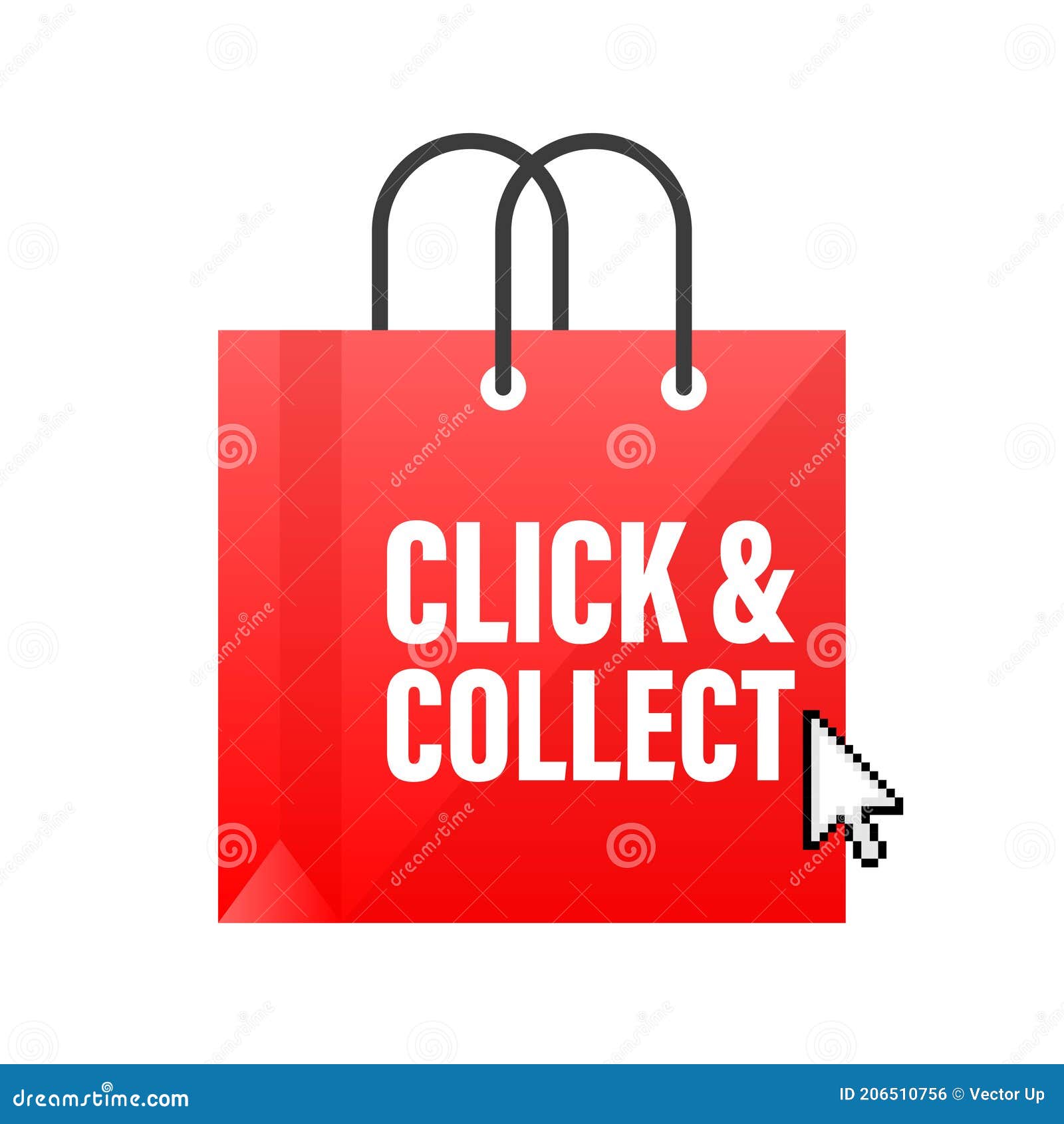 Click Collect for Marketing Design. Vector Illustration Stock Vector ...