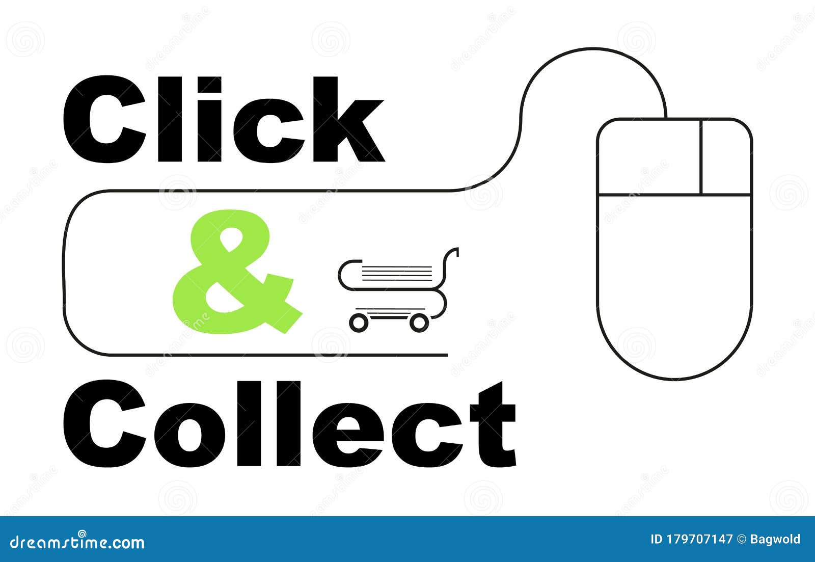 Click and Collect Online Concept Vector Stock Vector - Illustration of ...