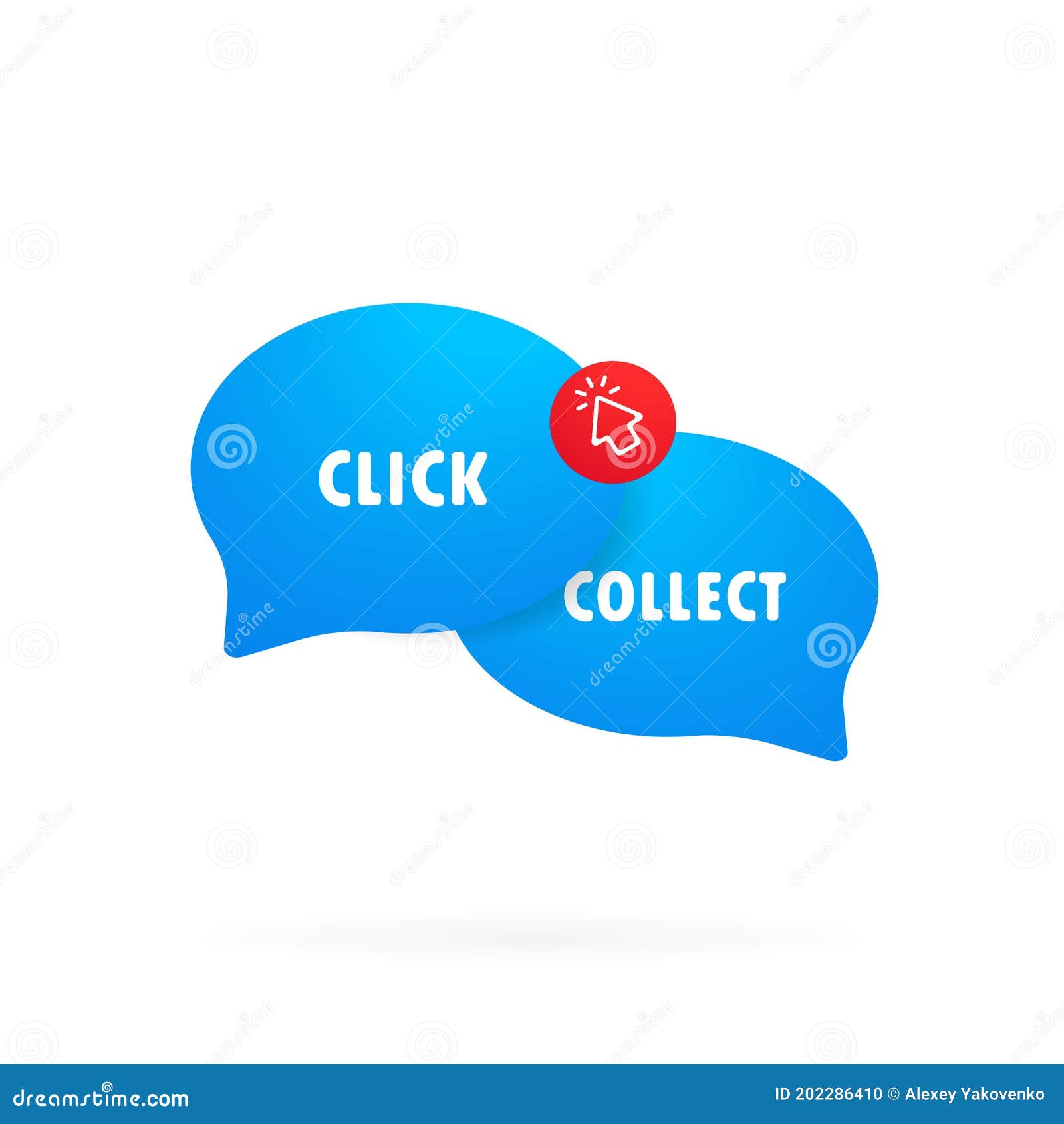 Click and Collect Vector Sign. Vector Illustration Stock Vector ...