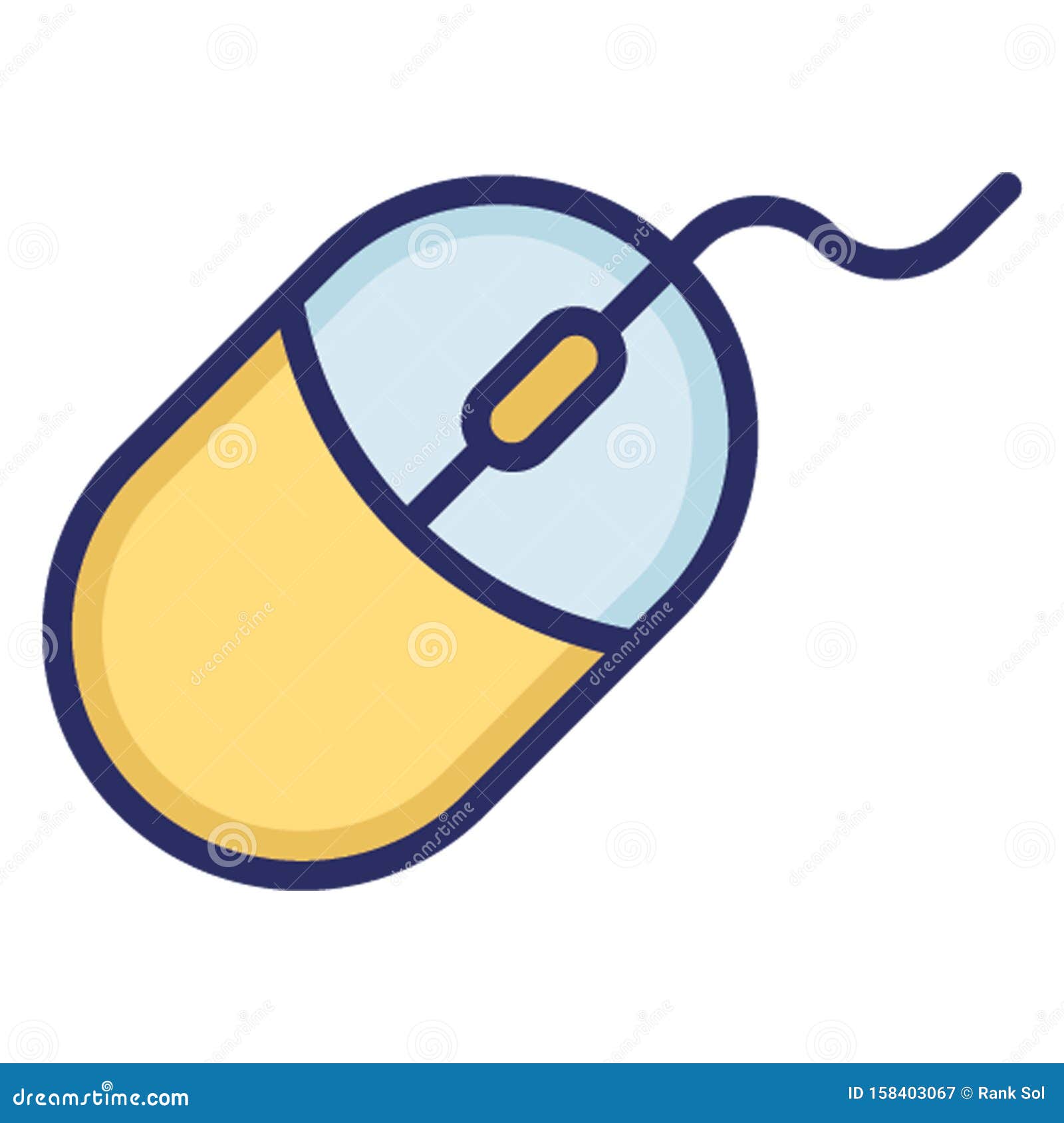 Click, Computer Mouse Isolated Vector Icon Which Can Easily Modify or ...