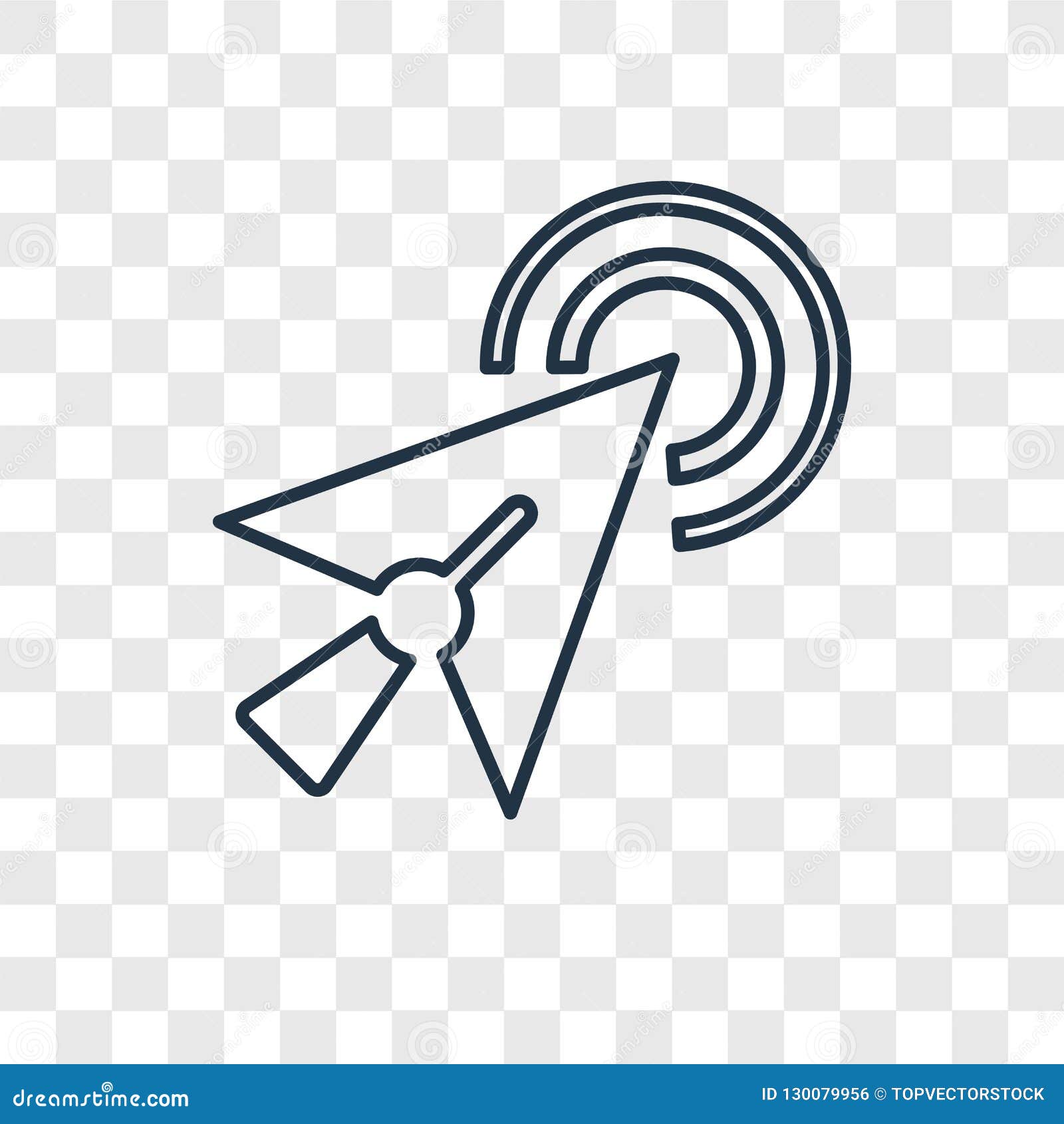 Click Concept Vector Linear Icon Isolated on Transparent Background ...