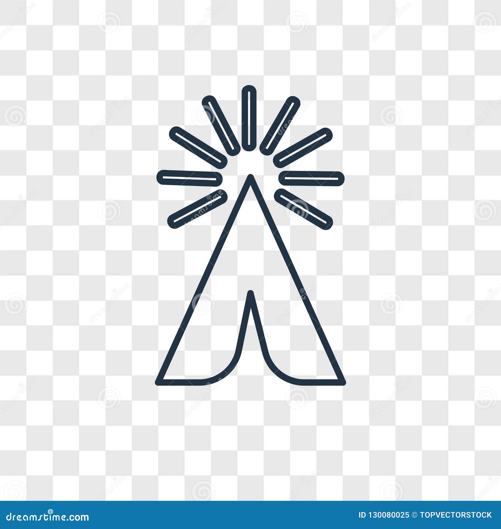 Click Concept Vector Linear Icon Isolated on Transparent Background ...