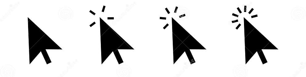 Click Cursor Icon. Computer Mouse Pointer Arrow Stock Vector ...