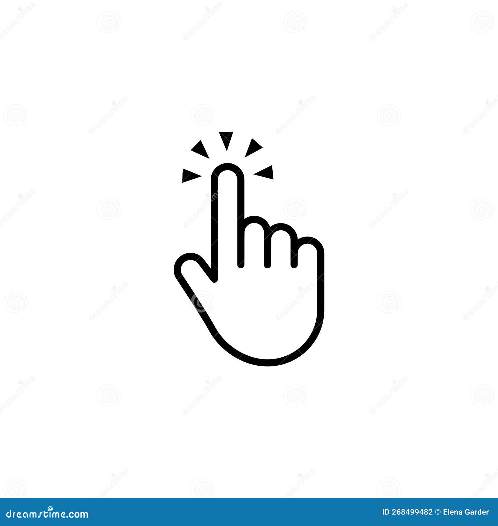 Click Cursor Set. Computer Pointer Hand and Arrow Icon. Press Pick Action Element. Vector Web ...