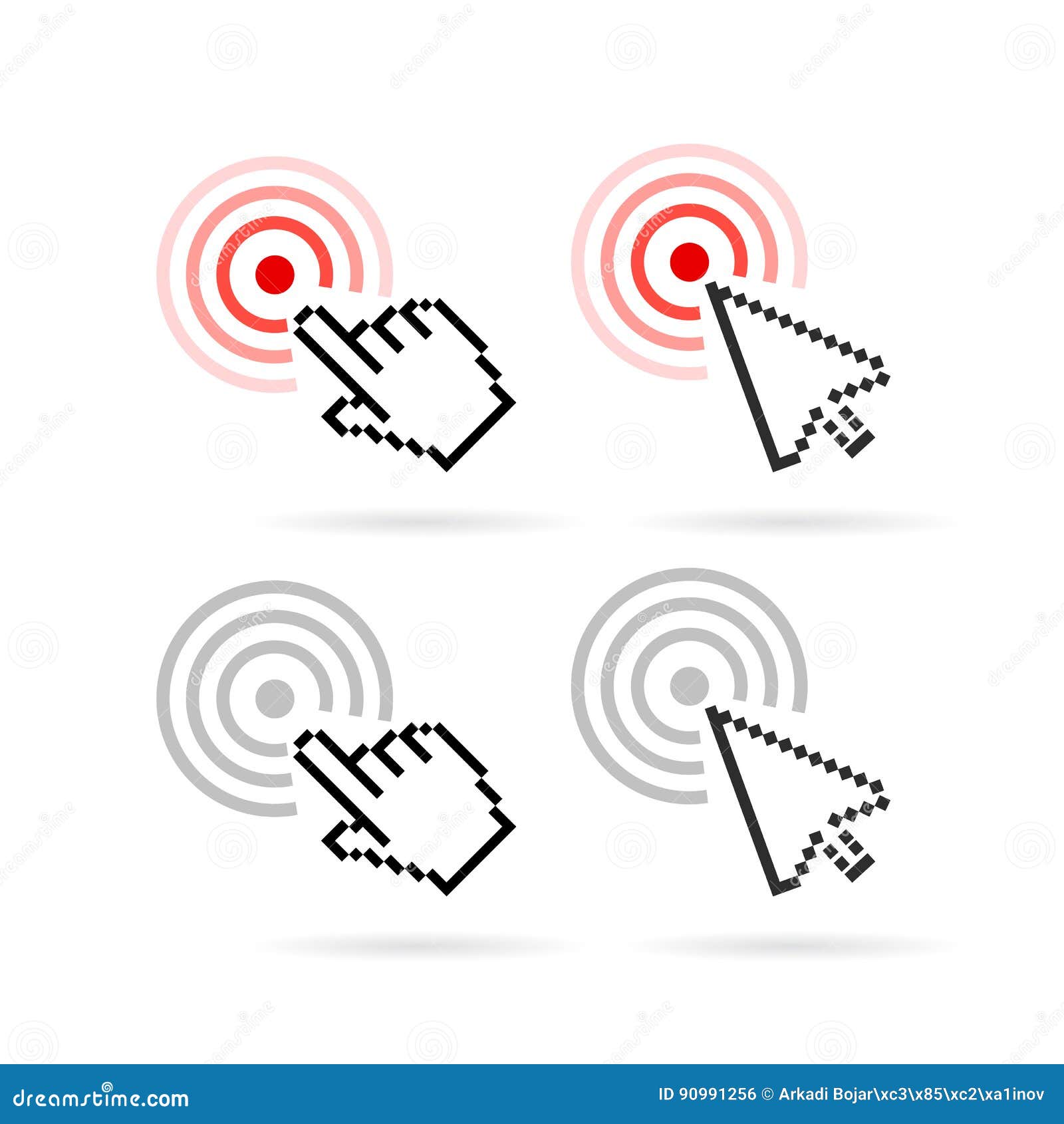 Cursor Vector Illustrationwith Rounded Corners Pointer Icon ...