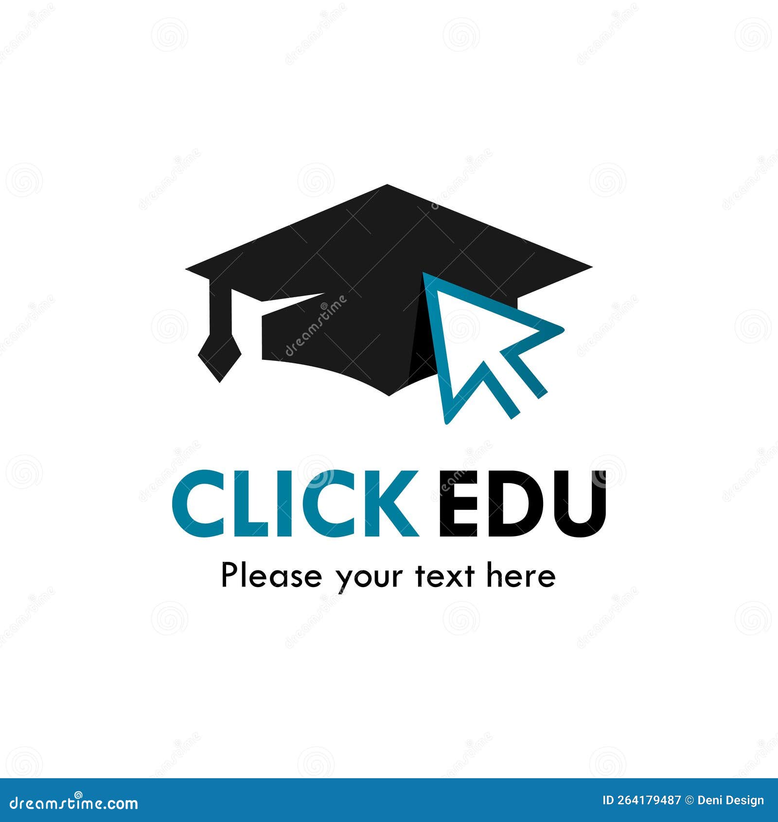 Click edu logo stock vector. Illustration of sign, creative - 264179487