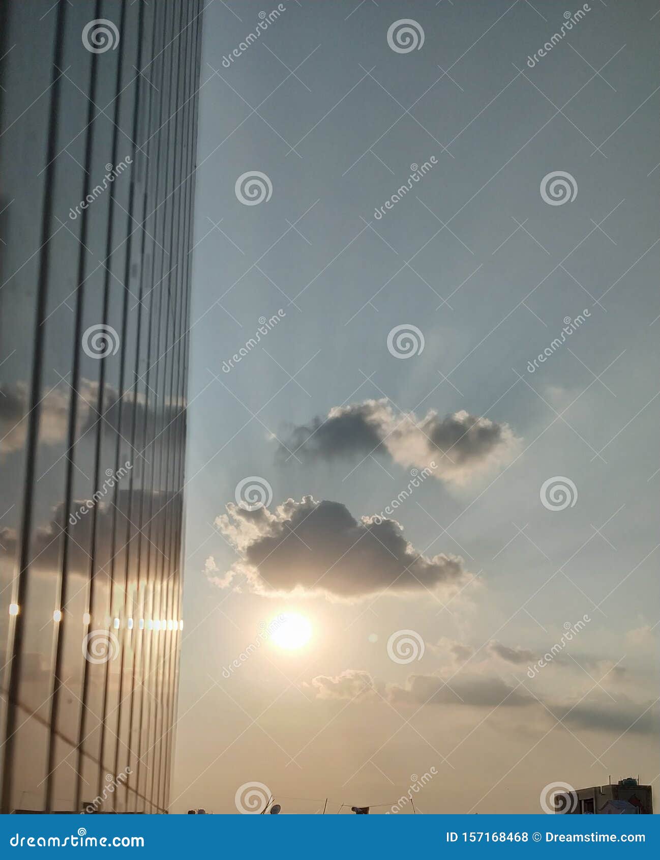 Evening Dim Clouds with Sunlight Stock Photo - Image of evening, unique ...