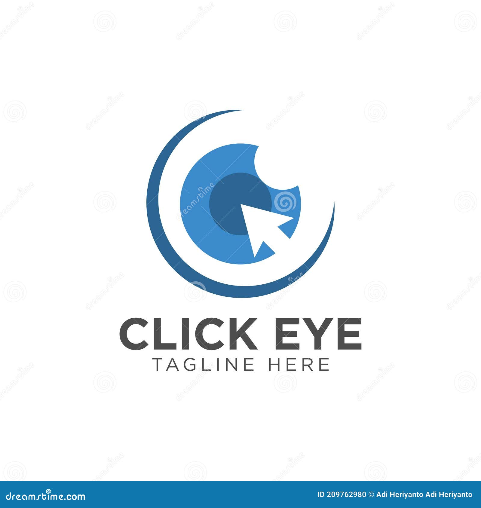 Click Eye Logo Design Template Stock Vector - Illustration of vector ...
