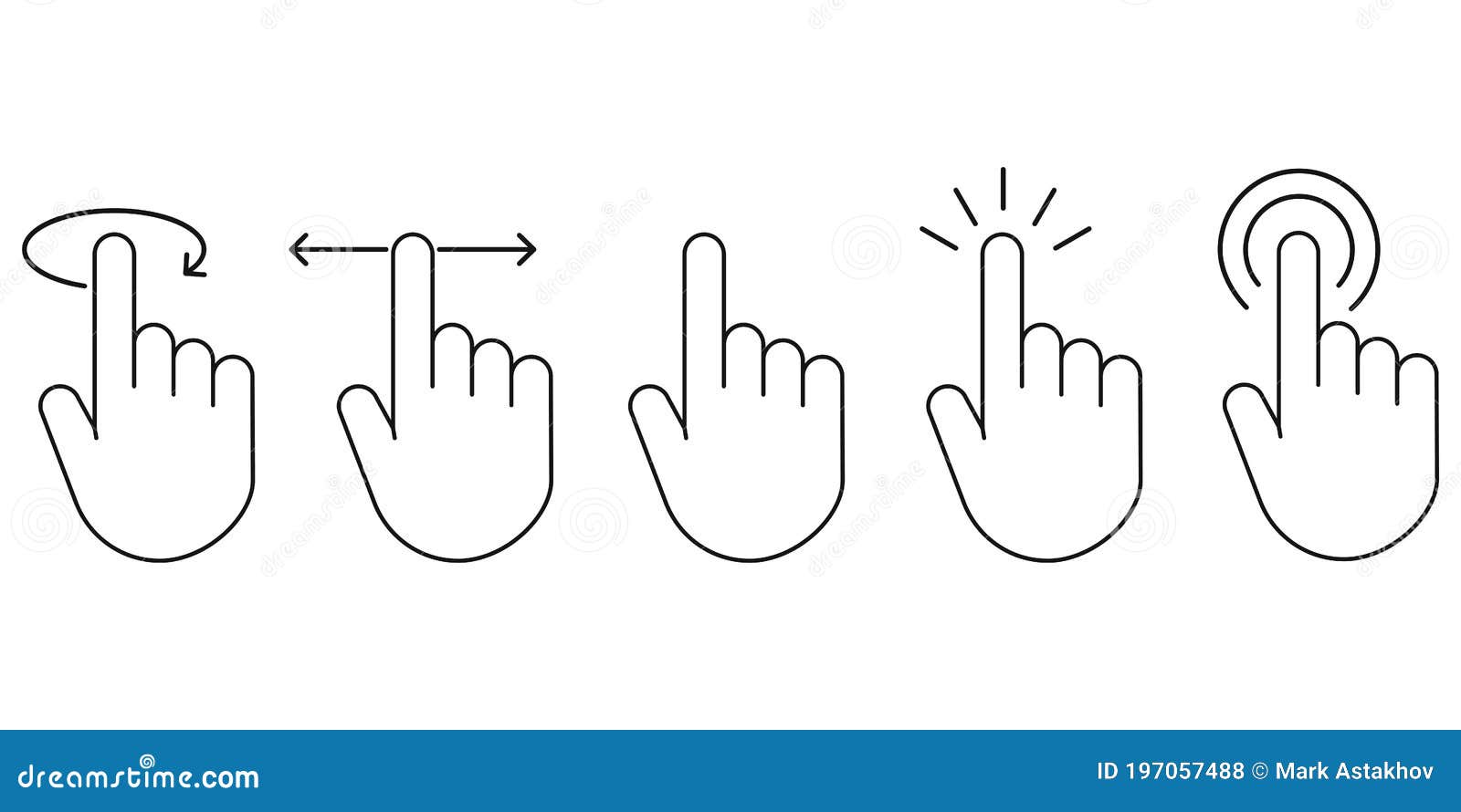 Finger Icon, Cursors Cartoon Vector | CartoonDealer.com #25964057