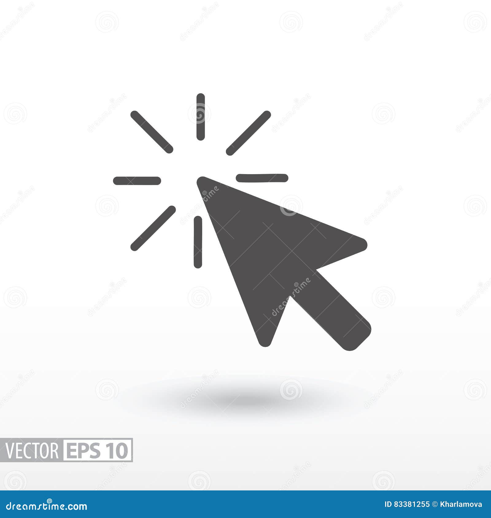 Click flat icon stock vector. Illustration of contemporary - 83381255