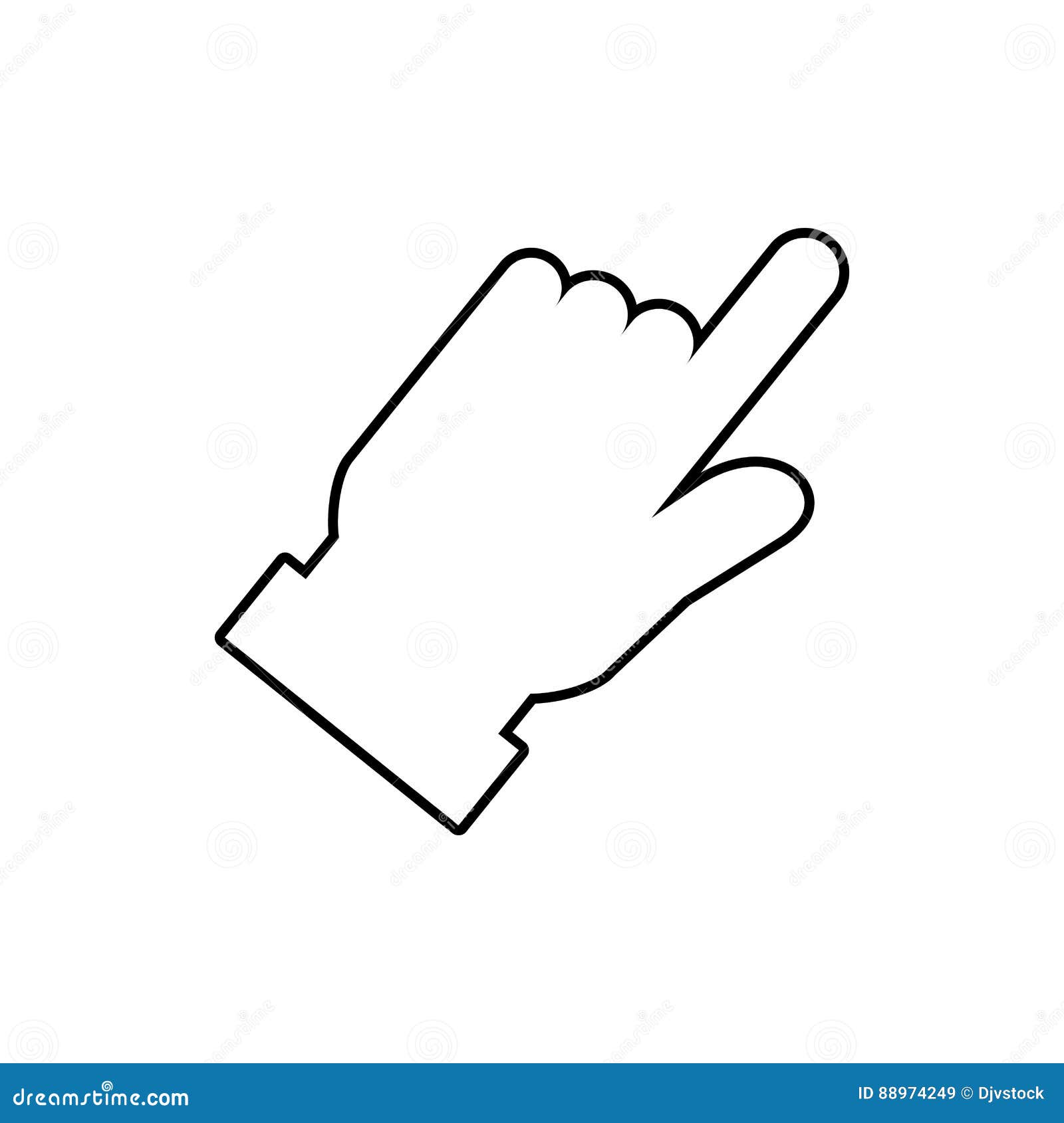 Click hand cursor stock illustration. Illustration of stick - 88974249