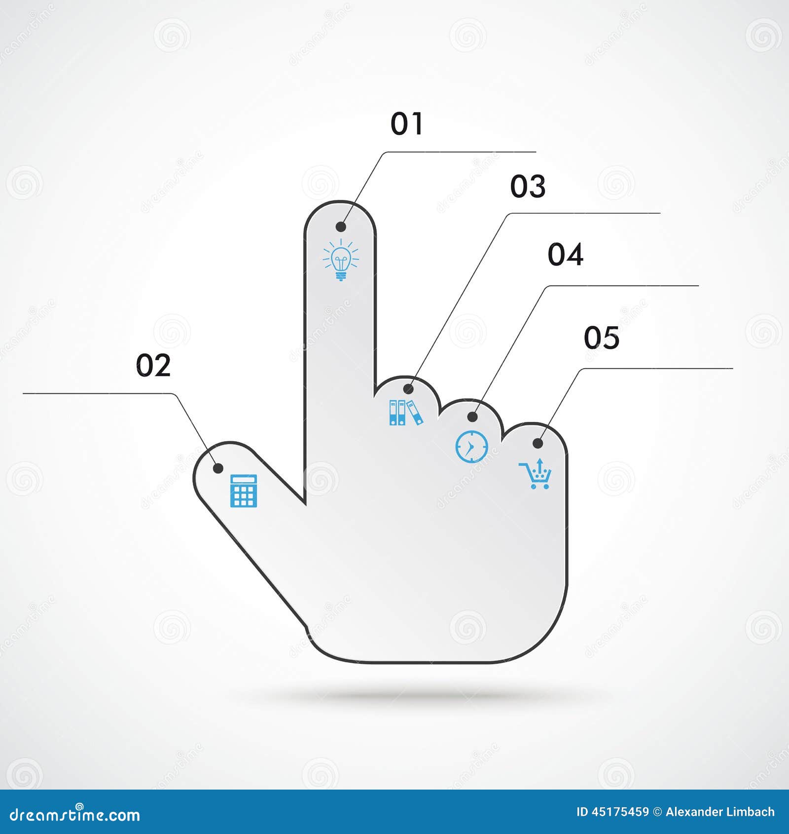 Click Hand Cursor Infographic Stock Vector - Illustration of ...