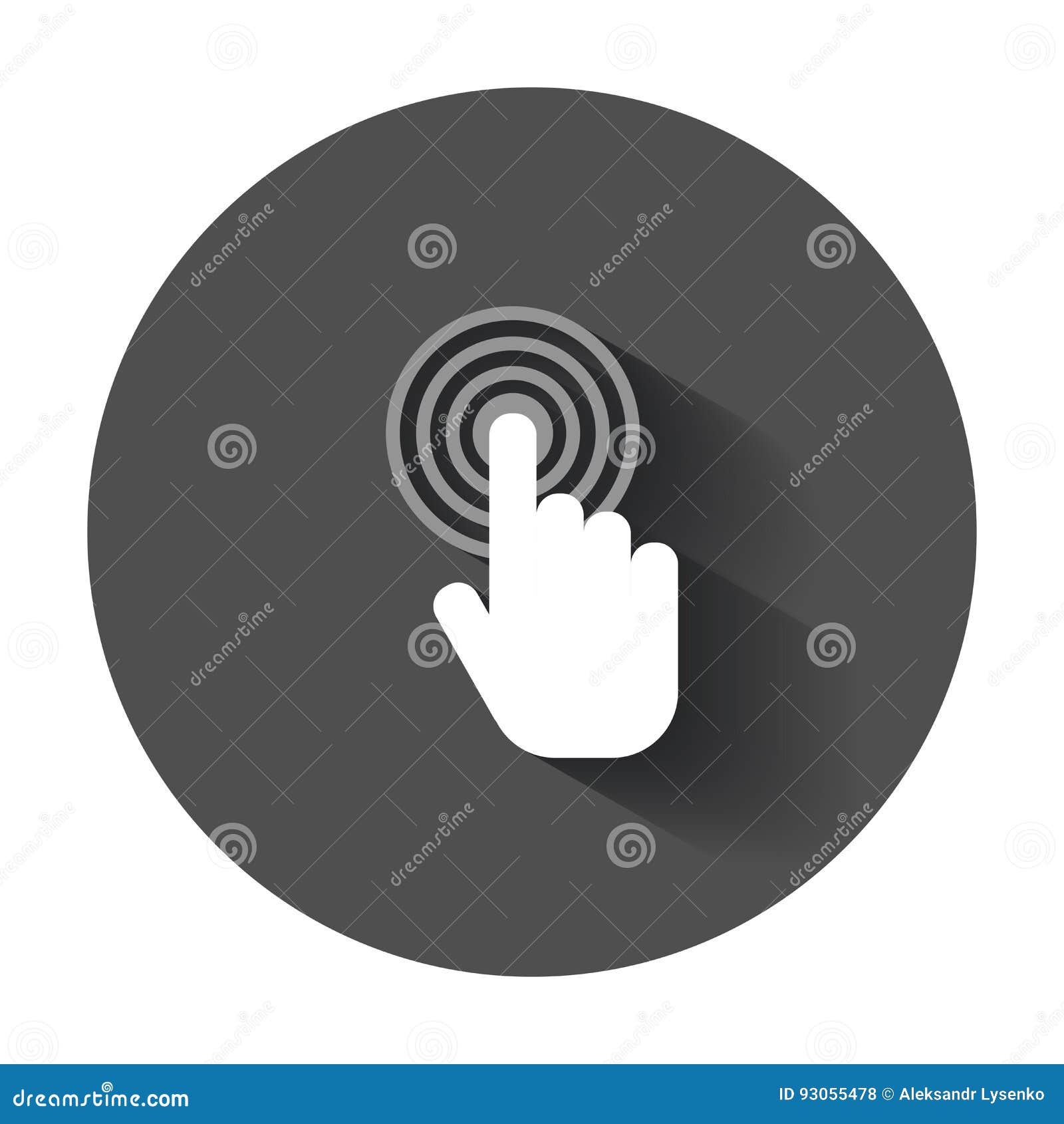 Click hand icon. stock vector. Illustration of exchanging - 93055478