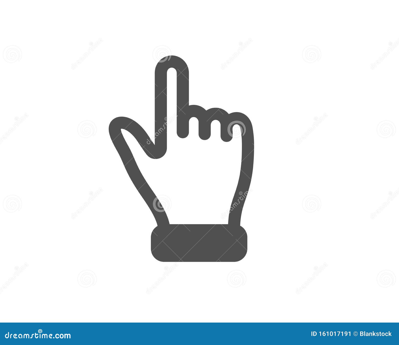Click Hand Icon. One Finger Palm Sign. Vector Stock Vector ...
