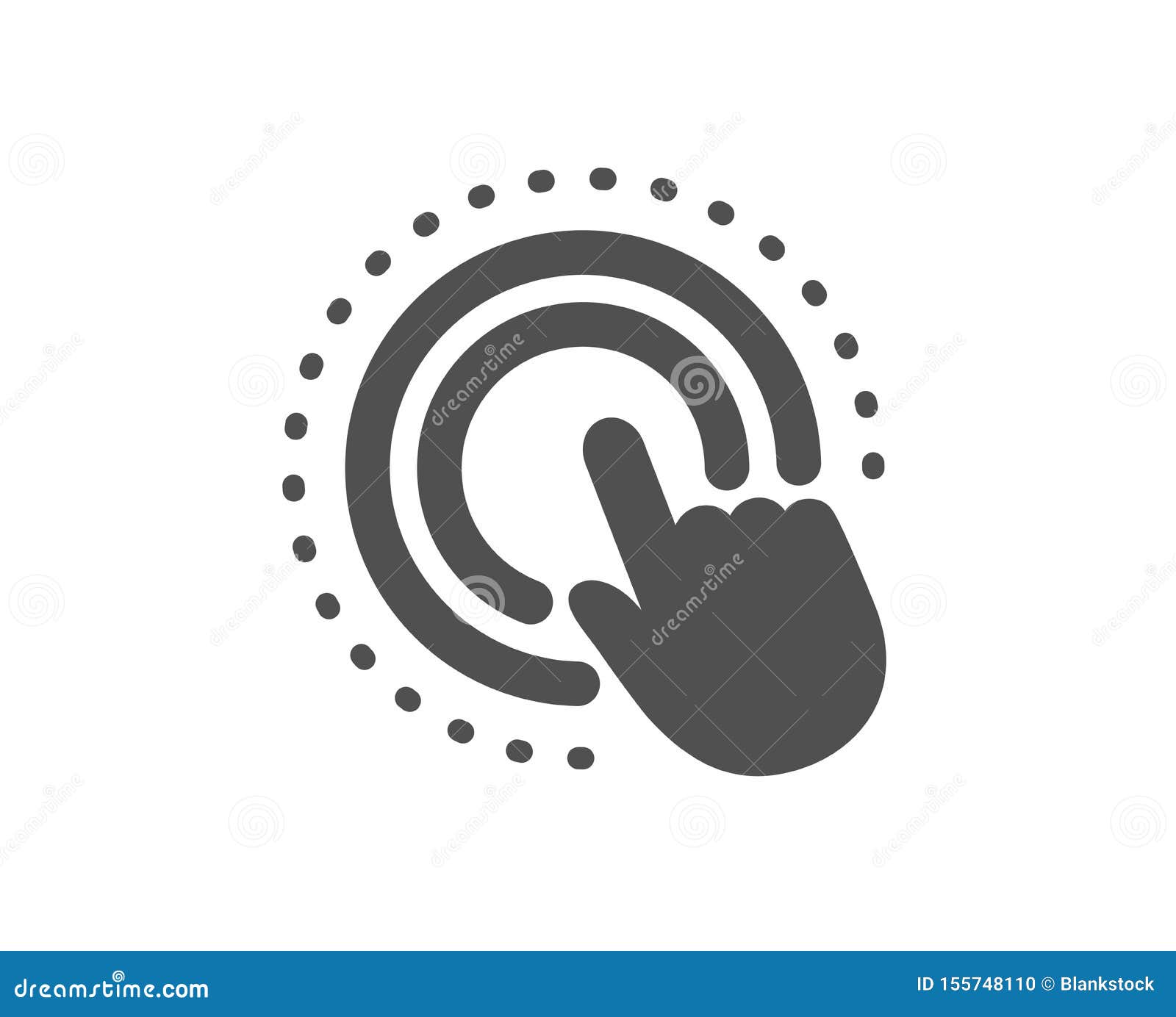 Click Hand Icon. Touchscreen Gesture Sign. Push Action. Vector Stock ...