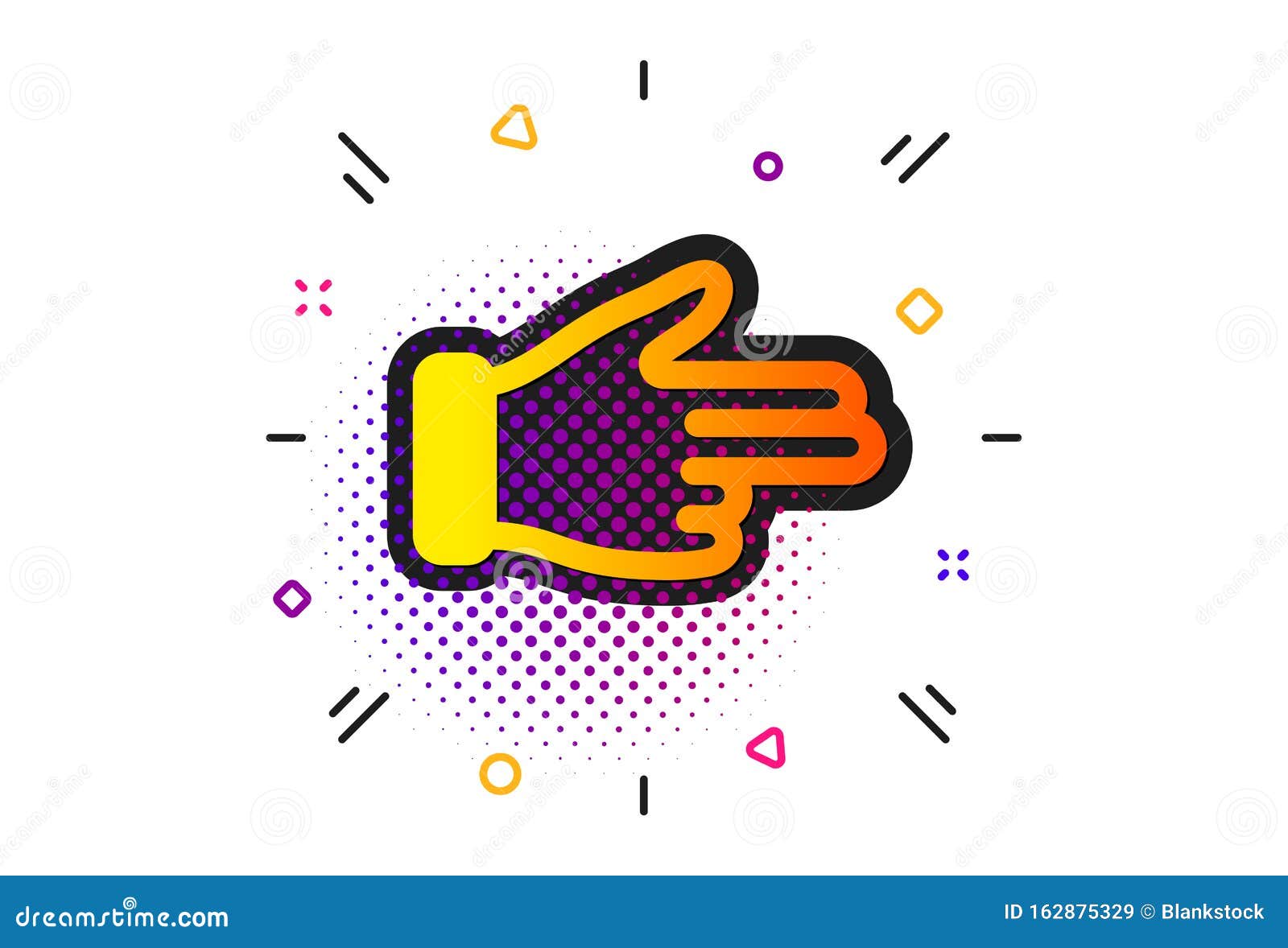 Click Hand Icon. Two Fingers Palm Sign. Vector Stock Vector ...