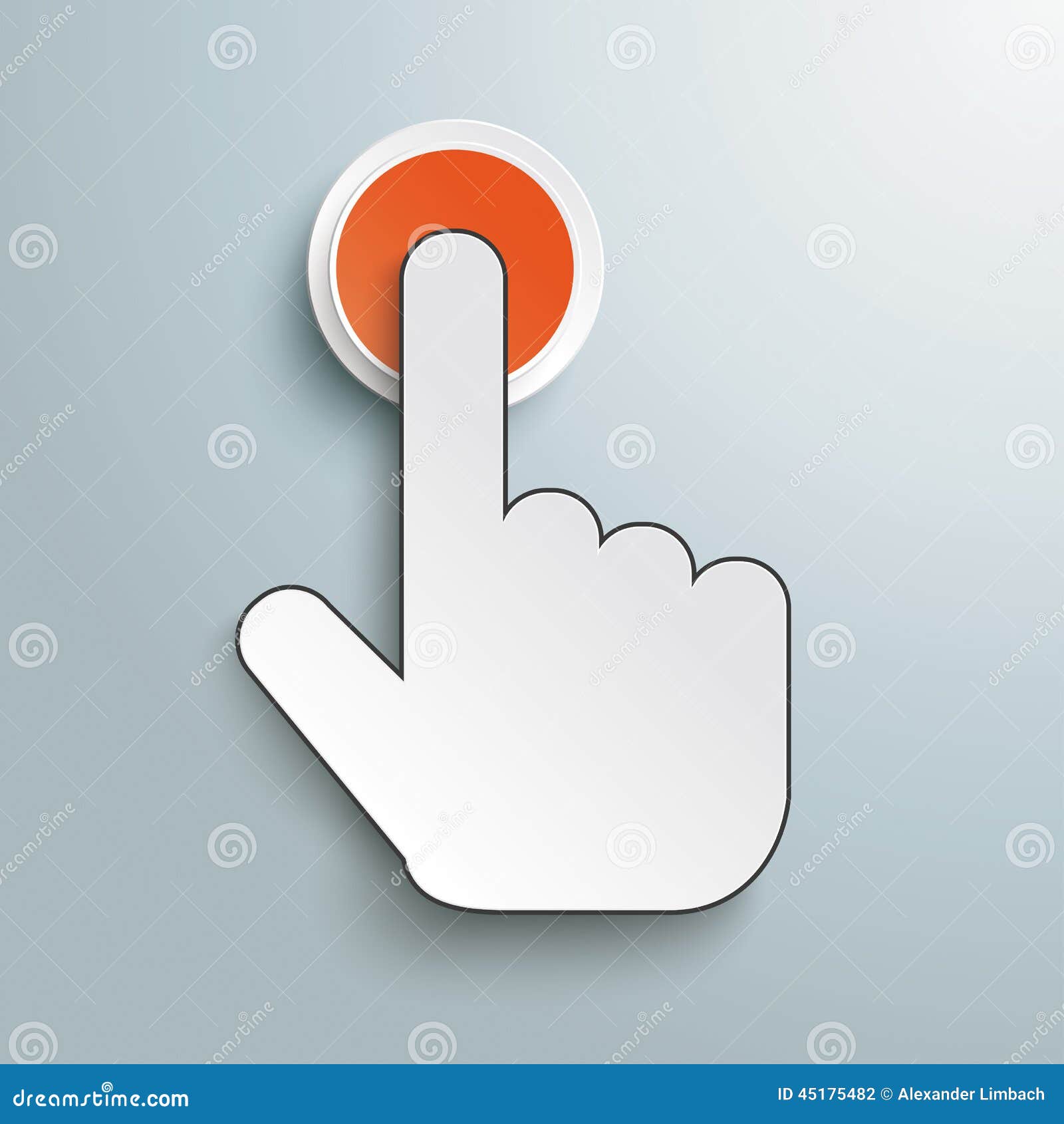 Click Hand Push Button stock vector. Illustration of computer - 45175482 Click Hand Push Button stock vector. Illustration of computer - 45175482