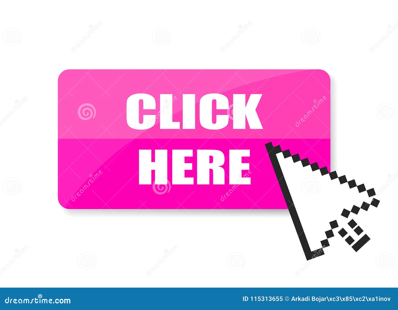 Click Here Advertising Web Button Stock Vector - Illustration of color ...