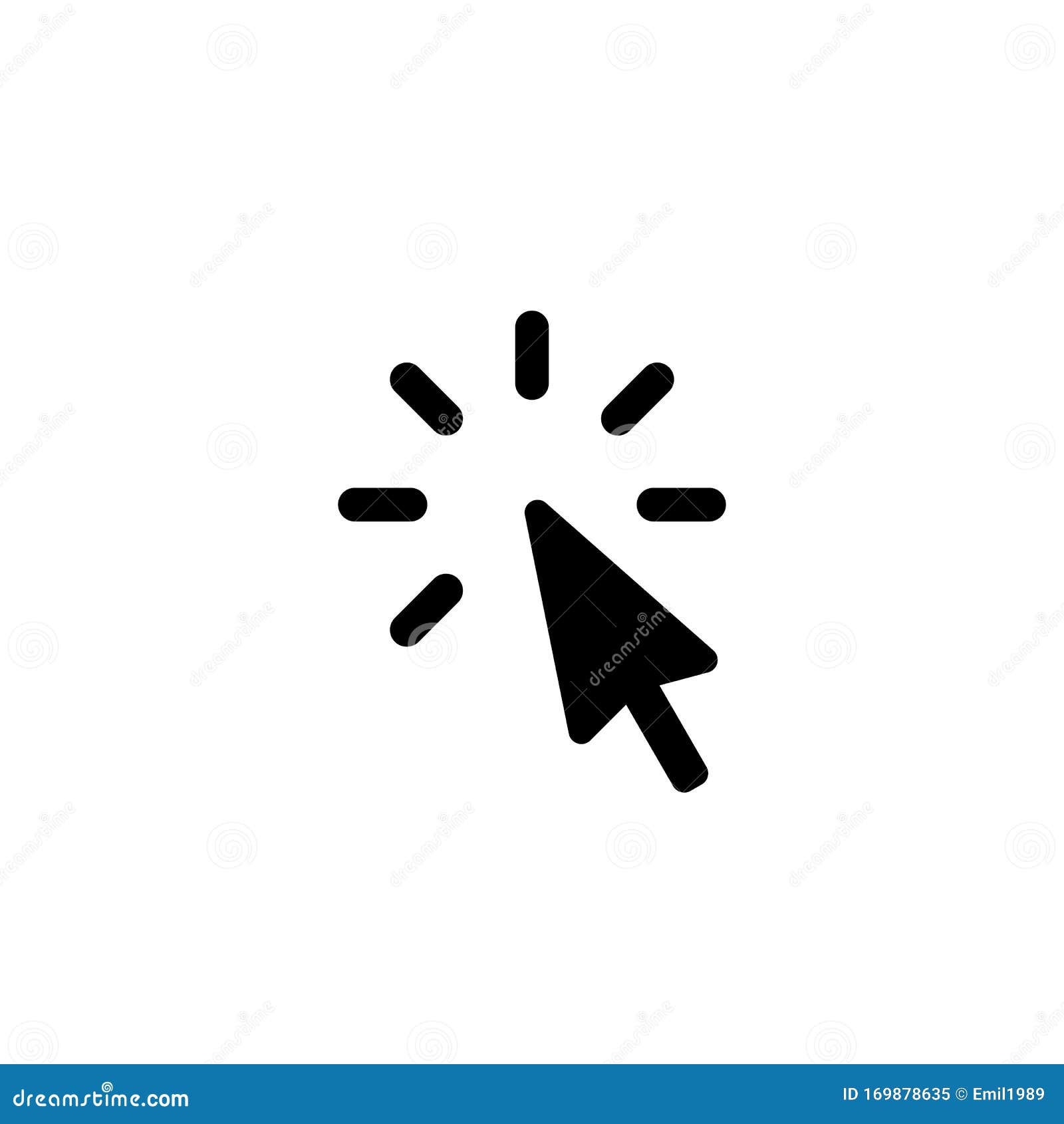 Click Here Arrow Icon Symbol Stock Vector - Illustration of black ...